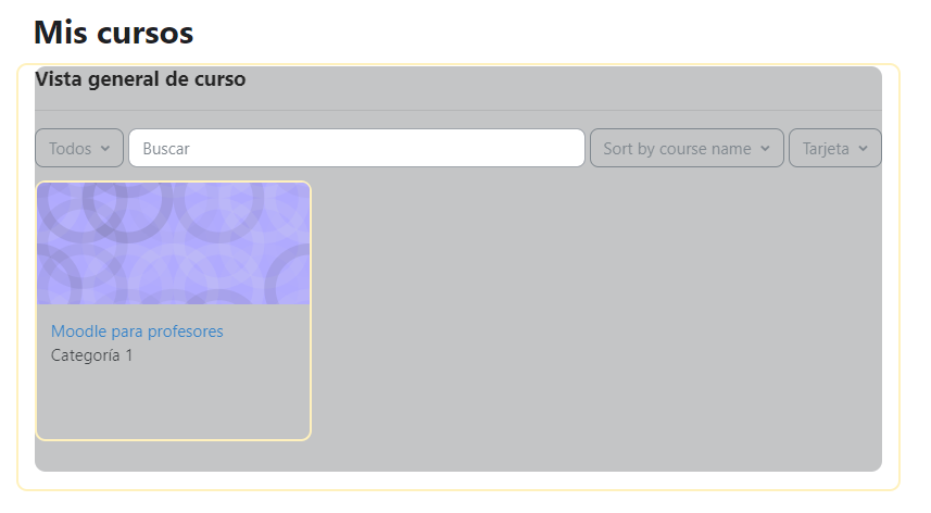 Navegación: Mis cursos